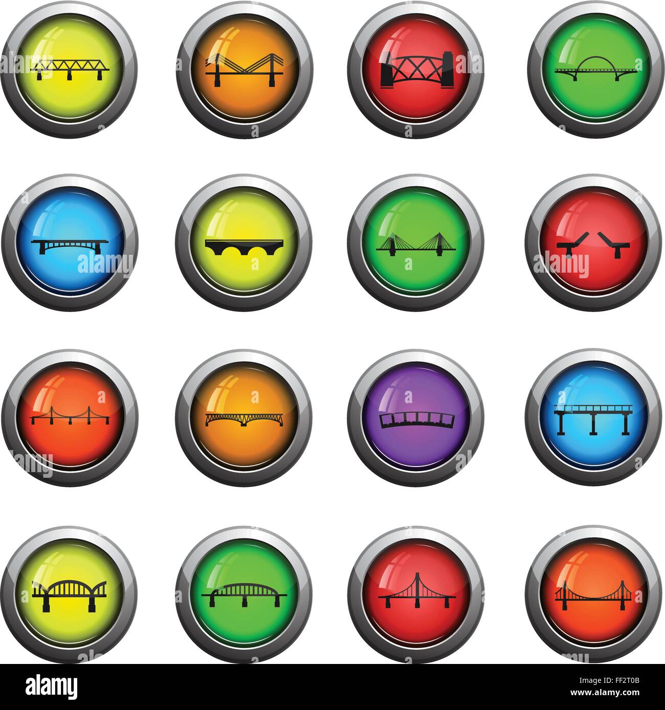 Bridges icons set Stock Vector Image & Art - Alamy