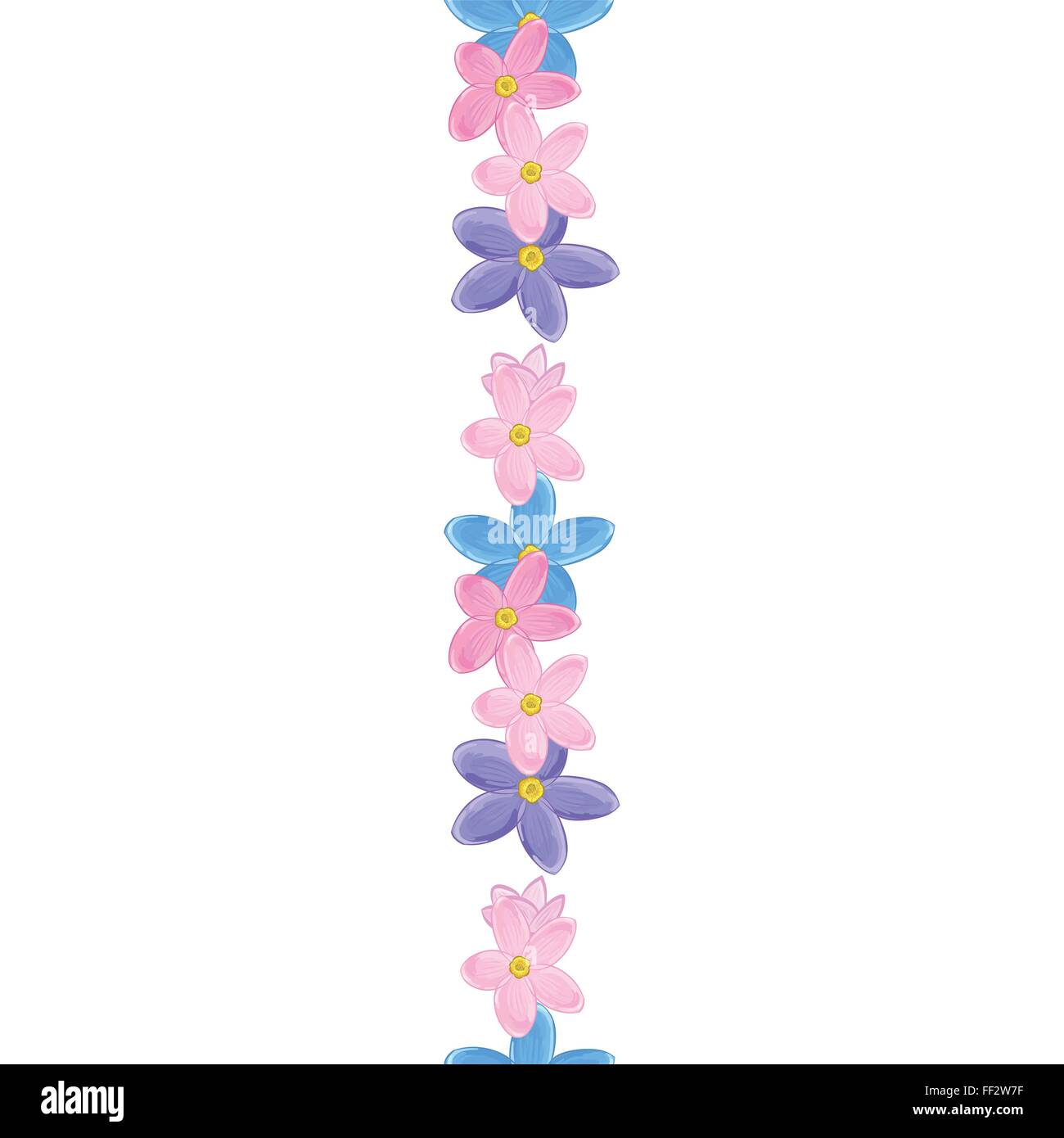 Vertical seamless floral line Stock Vector Image & Art - Alamy