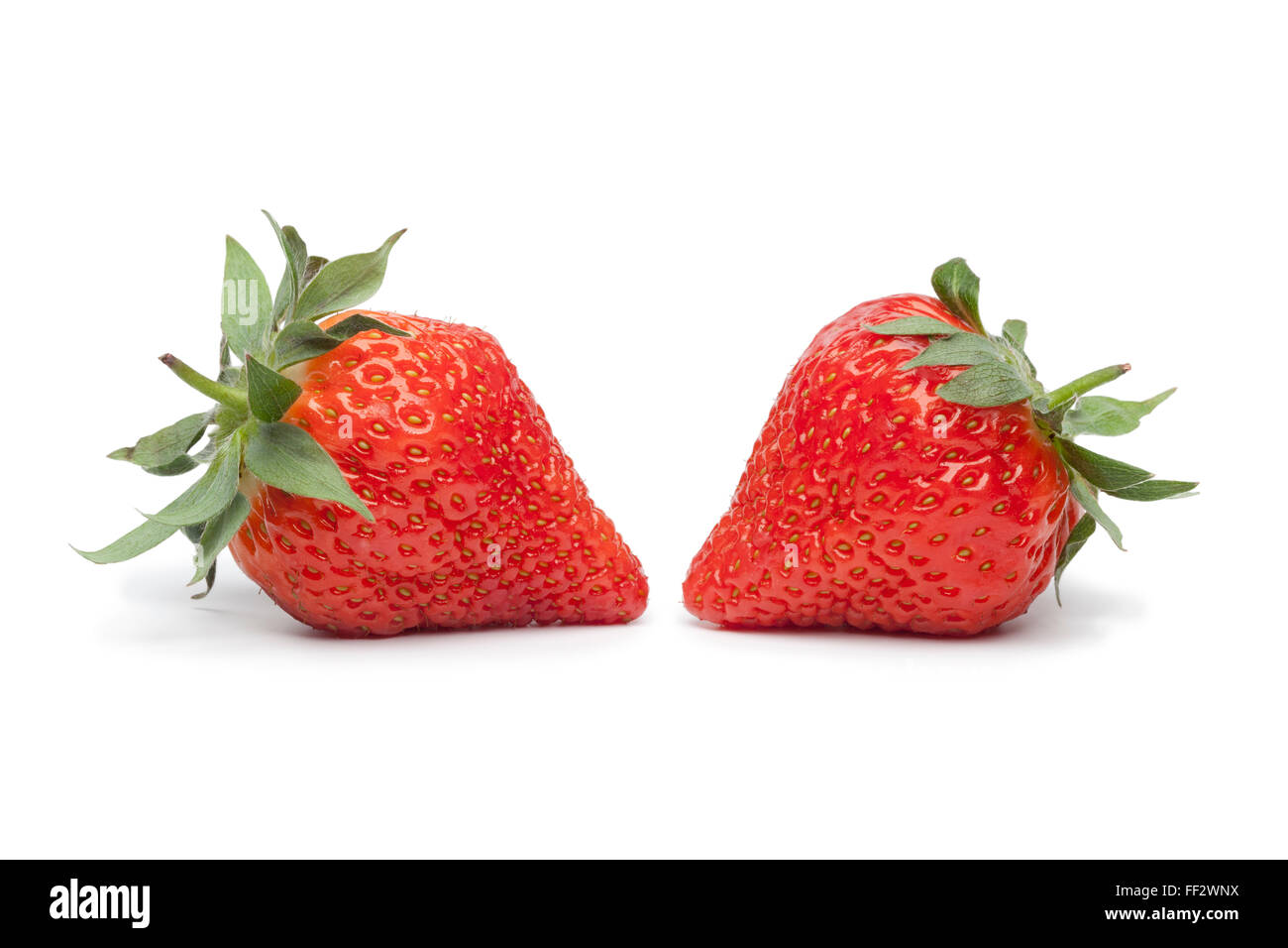 Fresh strawberries on white background Stock Photo - Alamy