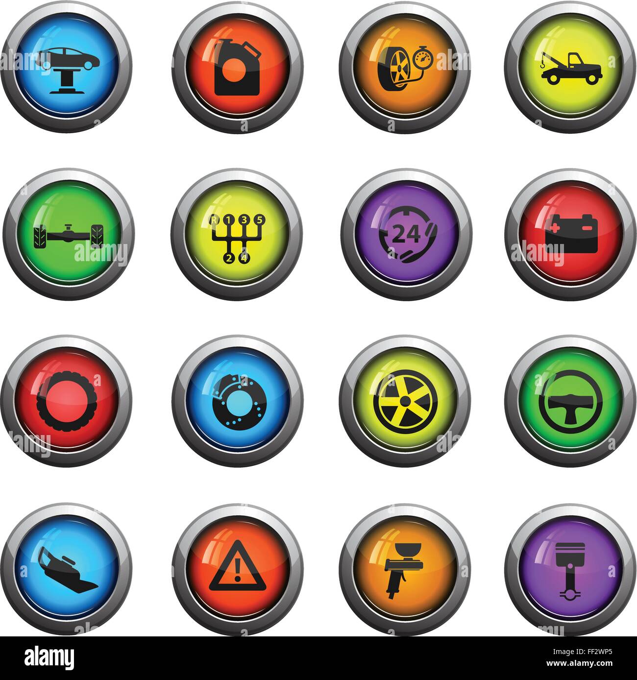 Car service simply icons Stock Vector Image & Art - Alamy