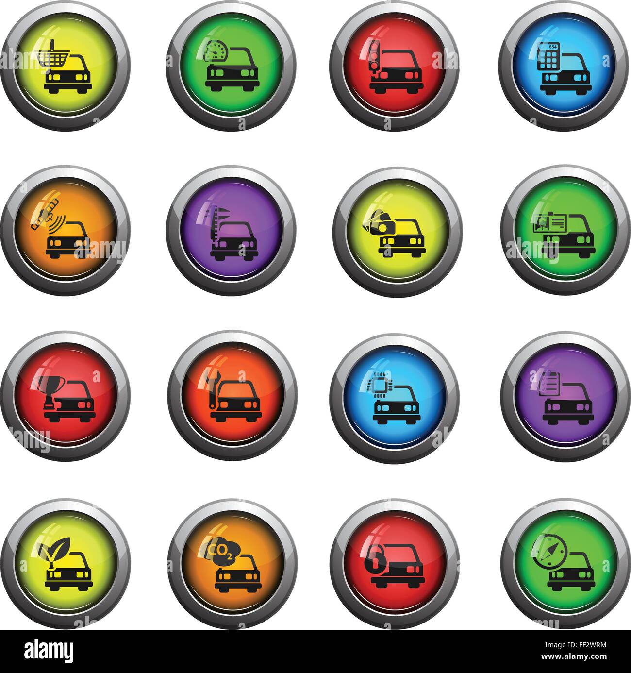 Car service simply icons Stock Vector Image & Art - Alamy