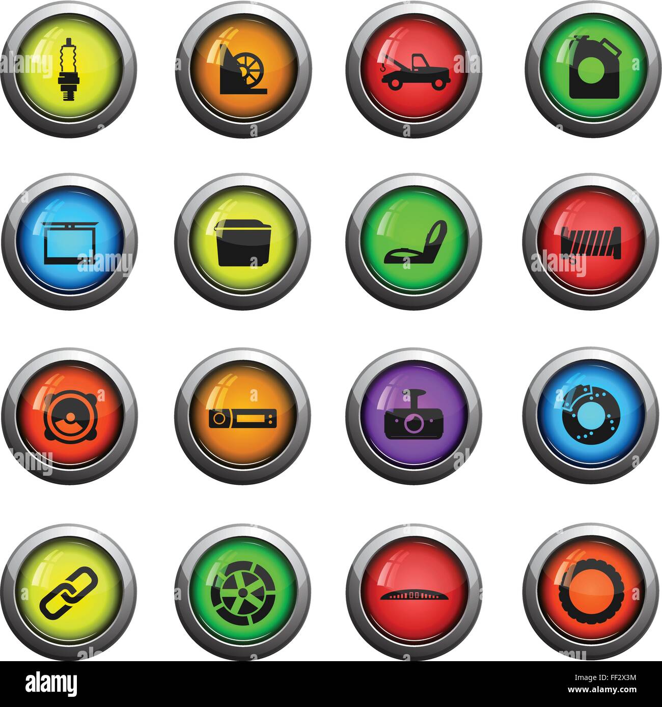 Car shop icons set Stock Vector Image & Art - Alamy