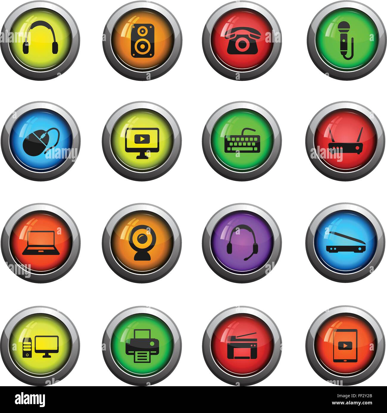 Devices simply icons Stock Vector Image & Art - Alamy