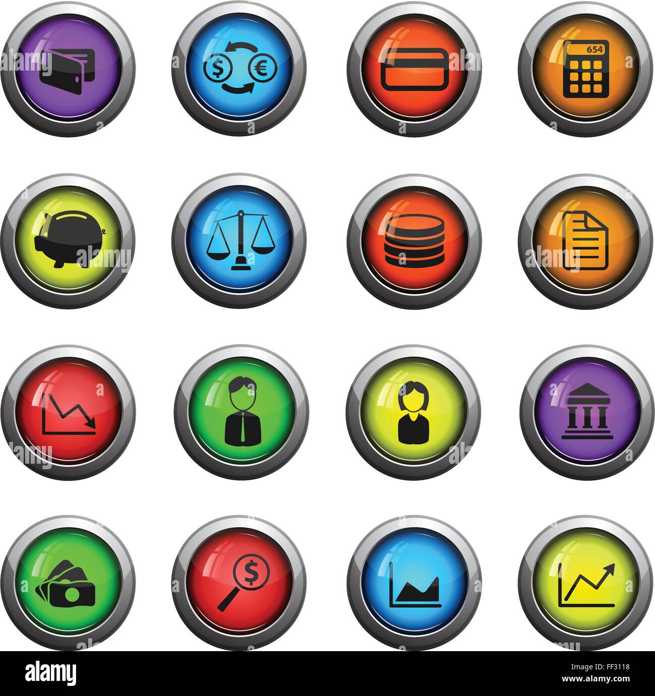 Finance simply icons Stock Vector Image & Art - Alamy