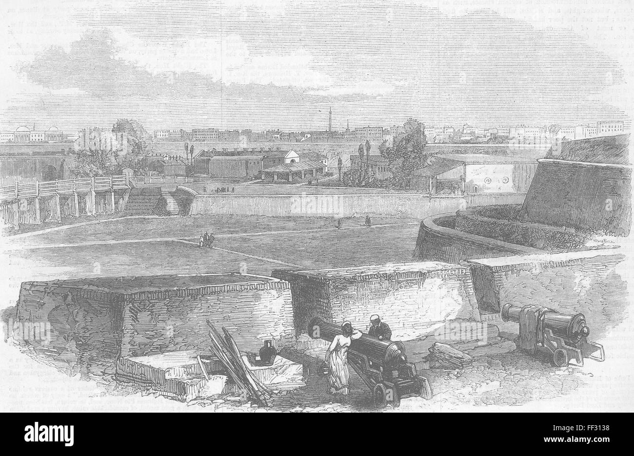 INDIA Kolkata, from the Plassey Gate 1870. Illustrated London News ...