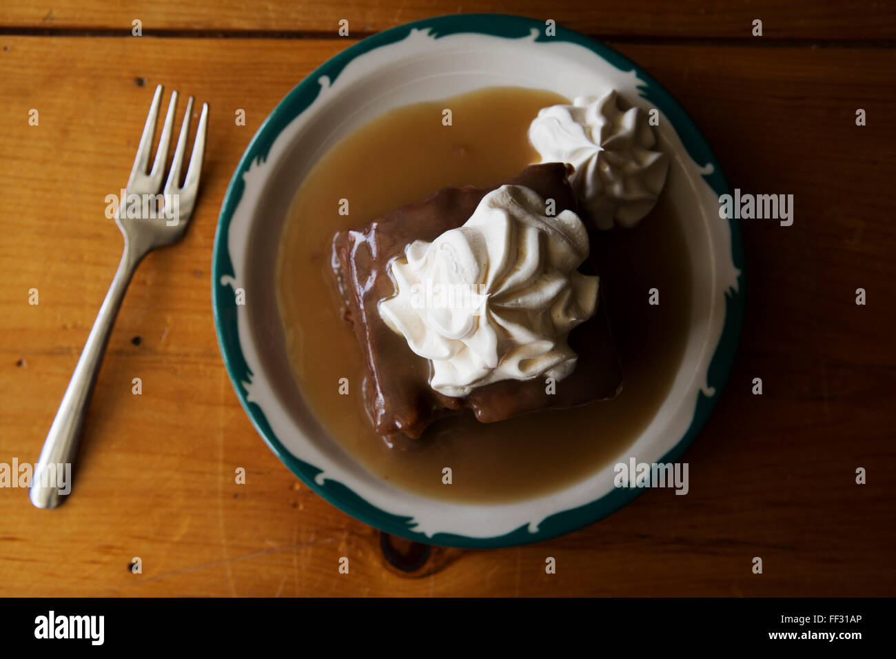 A sticky toffee pudding served in Nova Scotia, Canada. The pudding is ...