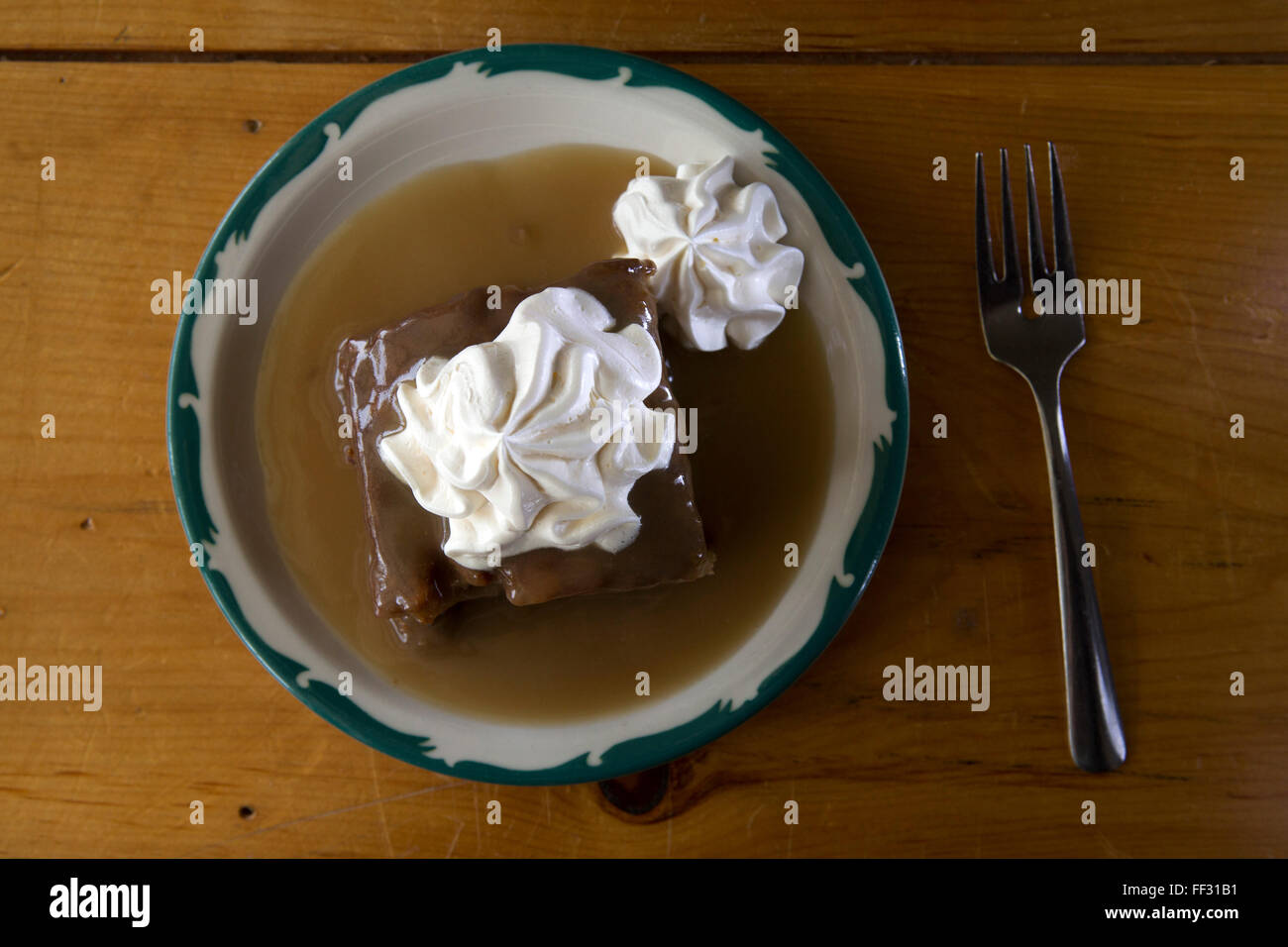 A sticky toffee pudding served in Nova Scotia, Canada. The pudding is ...