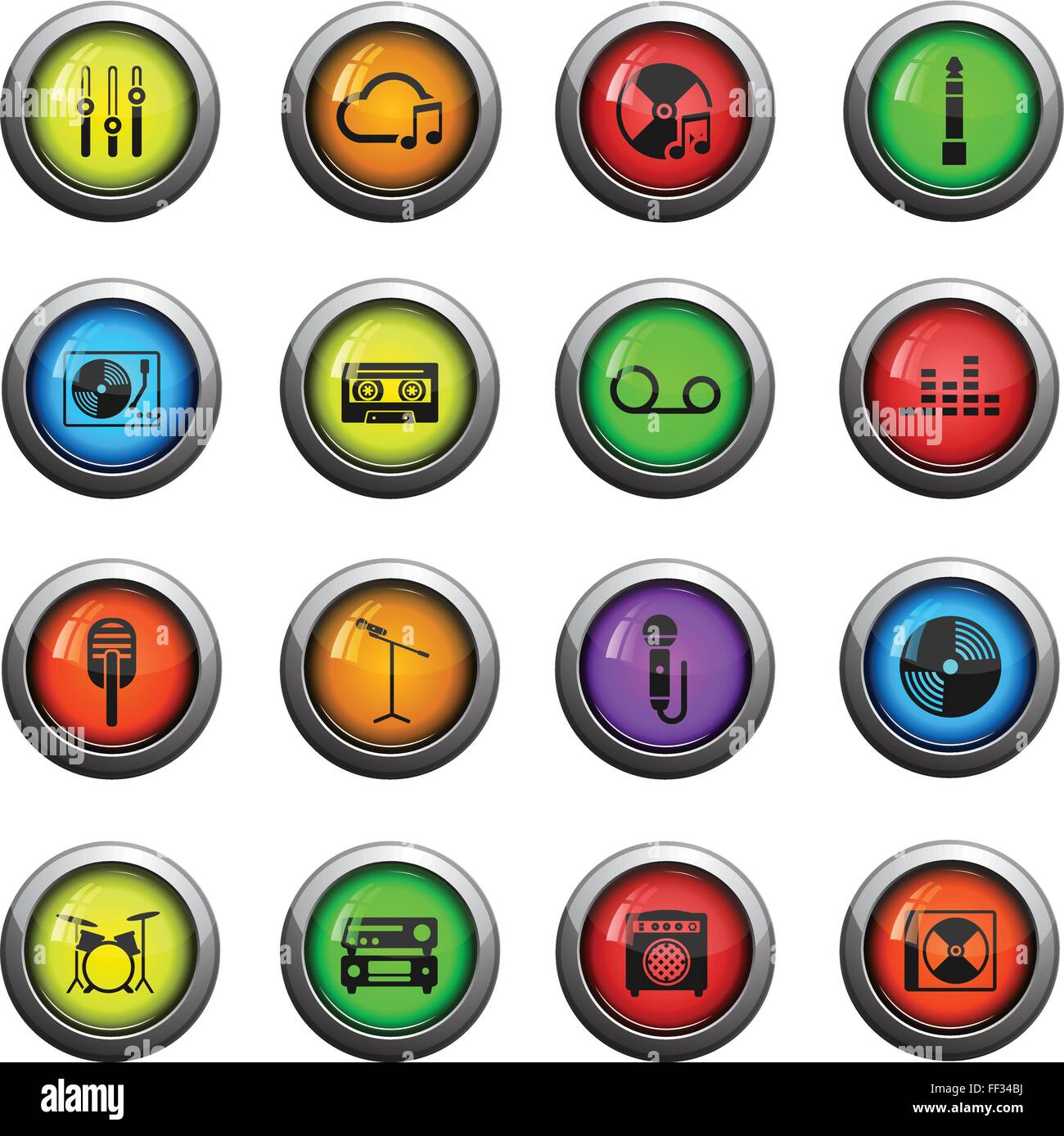 Music streaming icons Stock Vector Images - Alamy