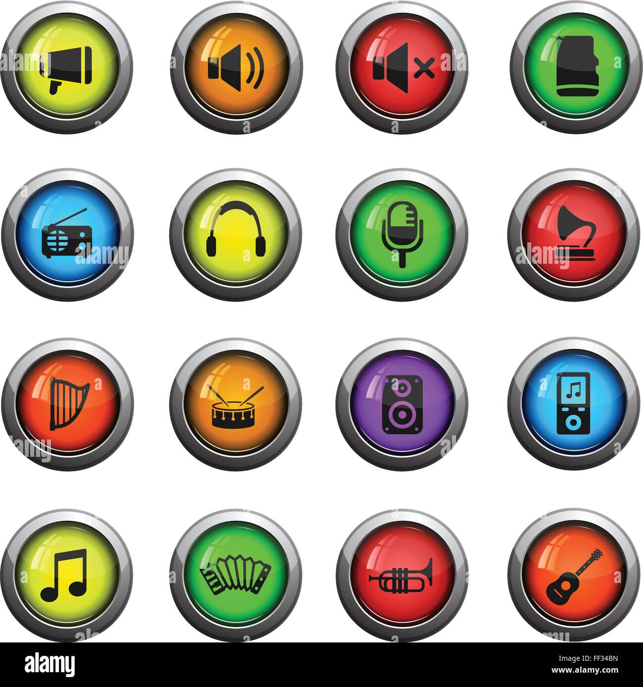 Music simply icons Stock Vector Image & Art - Alamy