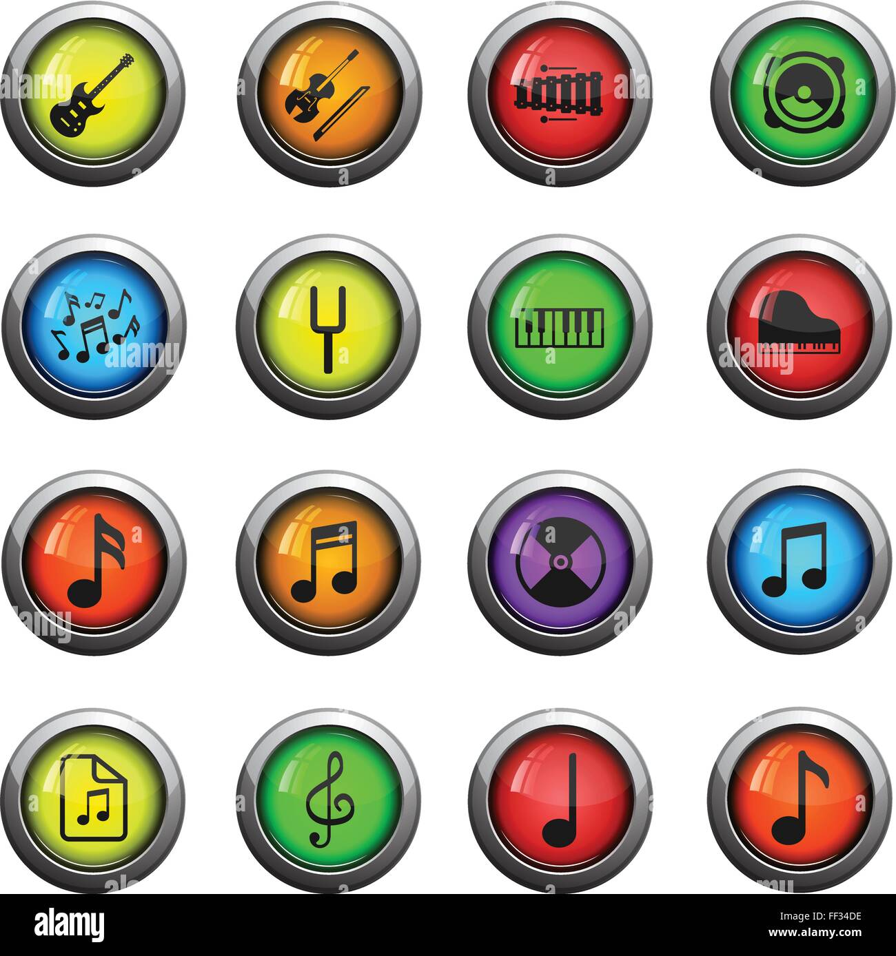 Music simply icons Stock Vector Image & Art - Alamy