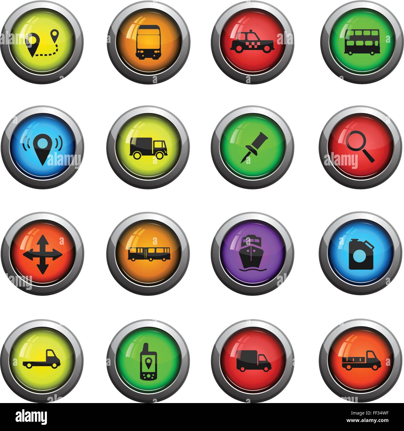 Navigation simply icons Stock Vector Image & Art - Alamy
