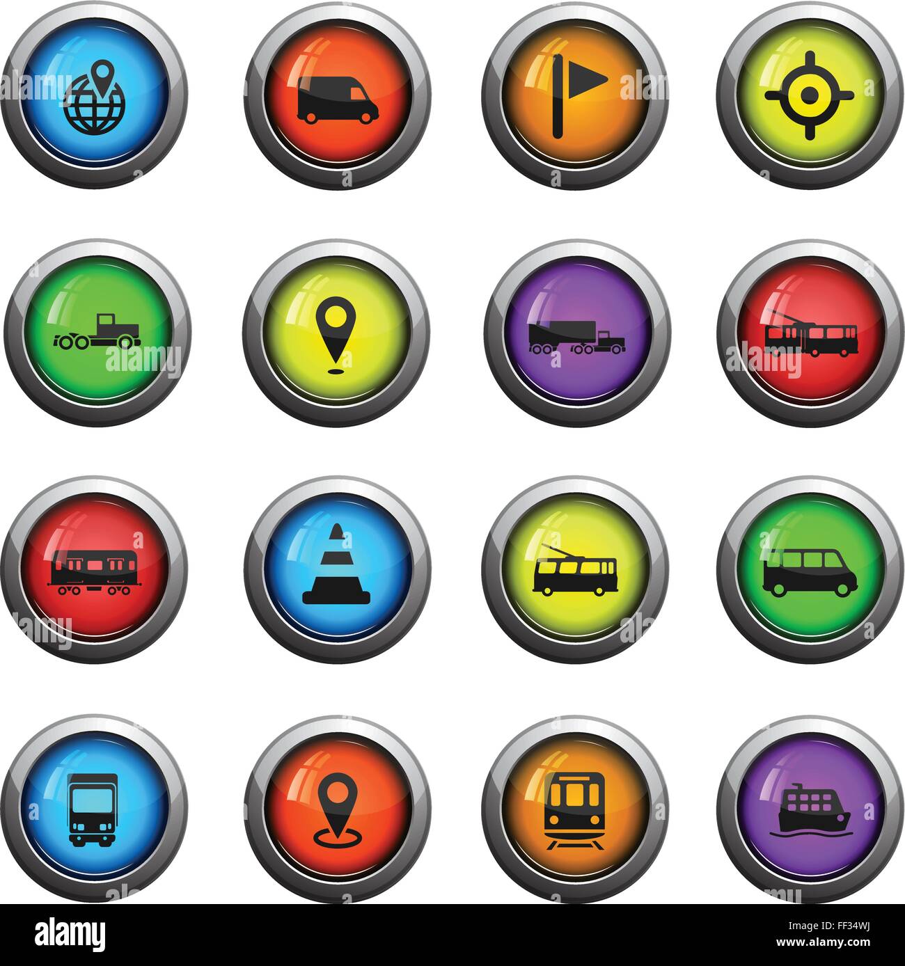 Navigation simply icons Stock Vector Image & Art - Alamy