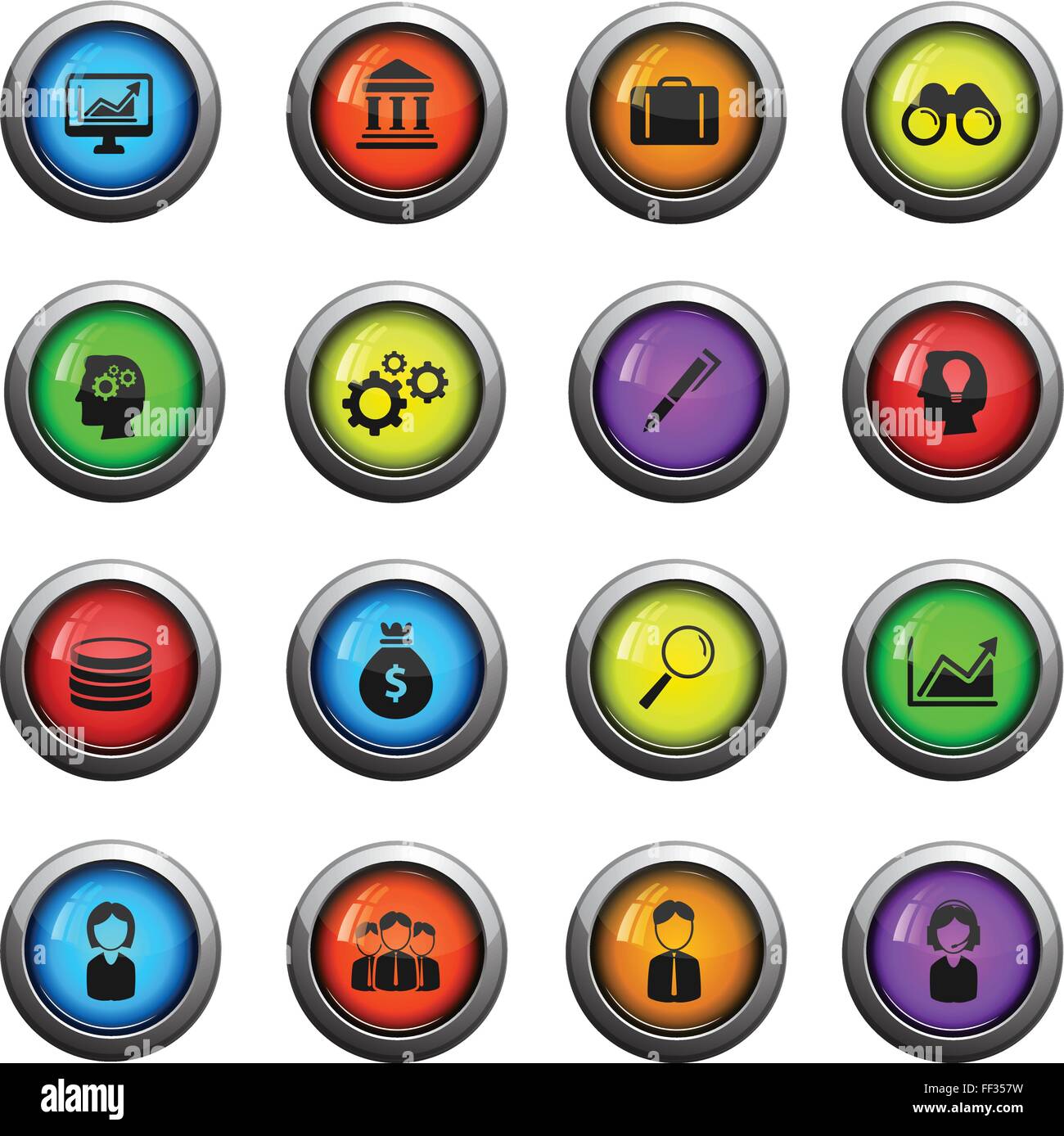 Office simply icons Stock Vector Image & Art - Alamy