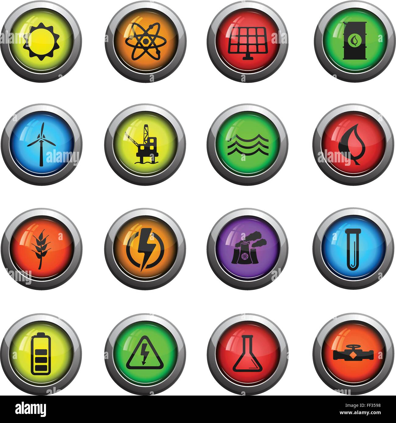 Power generation simply icons Stock Vector Image & Art - Alamy