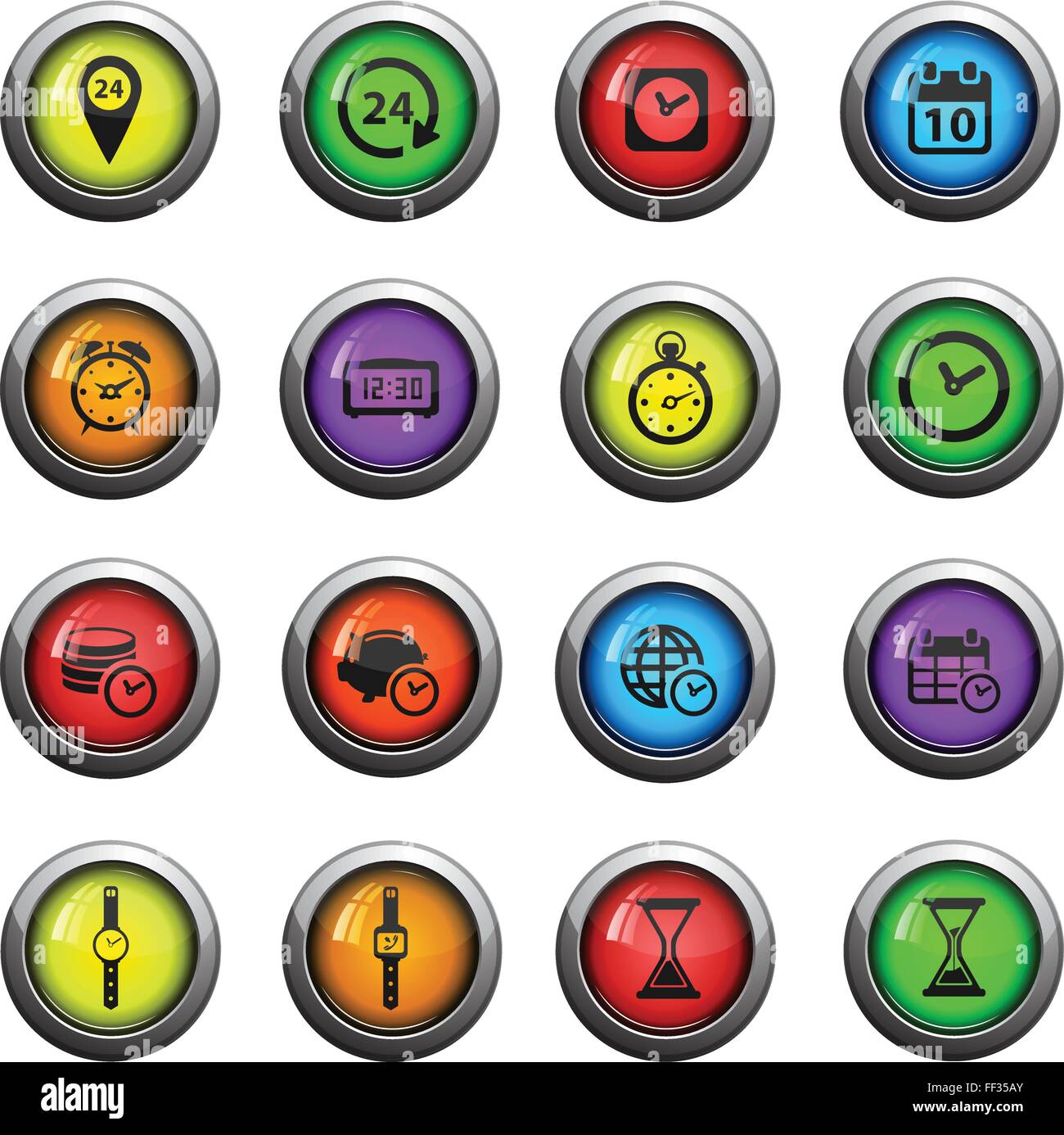 Time simply icons Stock Vector Image & Art - Alamy