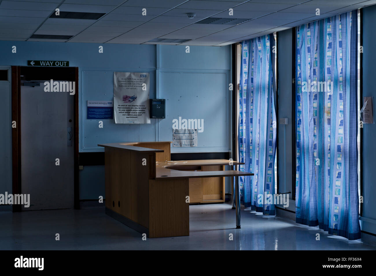 Inside the now closed Queen Elizabeth II Hospital, Welwyn Garden City ...