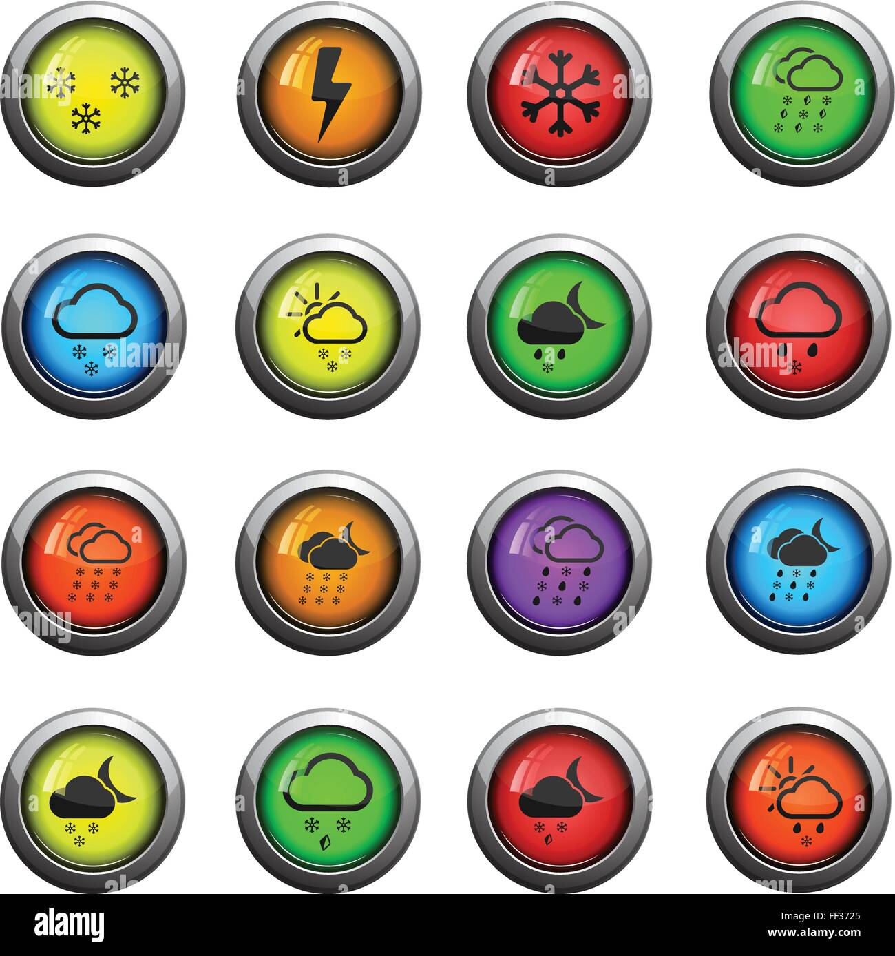 Weather simple vector icons Stock Vector Image & Art - Alamy