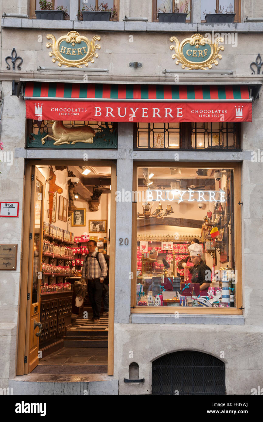 Bruyerre Belgian Chocolate Shop, Gran Place - Main Square, Brussels ...