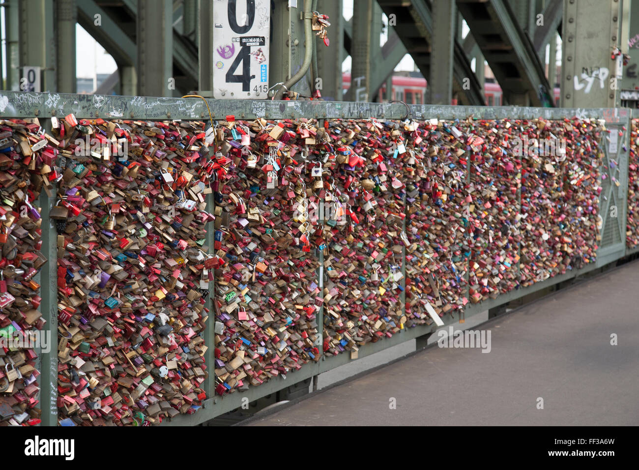 Padlocks on Hohenzollernbrucke Cologne, Landmark; Germany Stock Photo ... Padlocks on Hohenzollernbrucke Cologne, Landmark; Germany Stock Photo ...