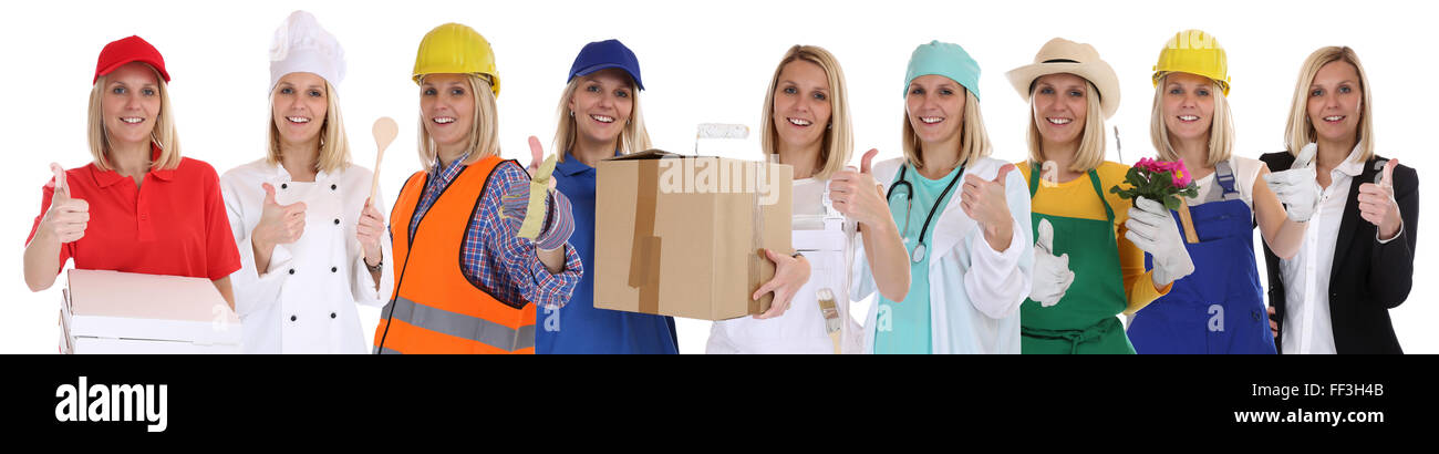 Group of people professions women business success successful career ...