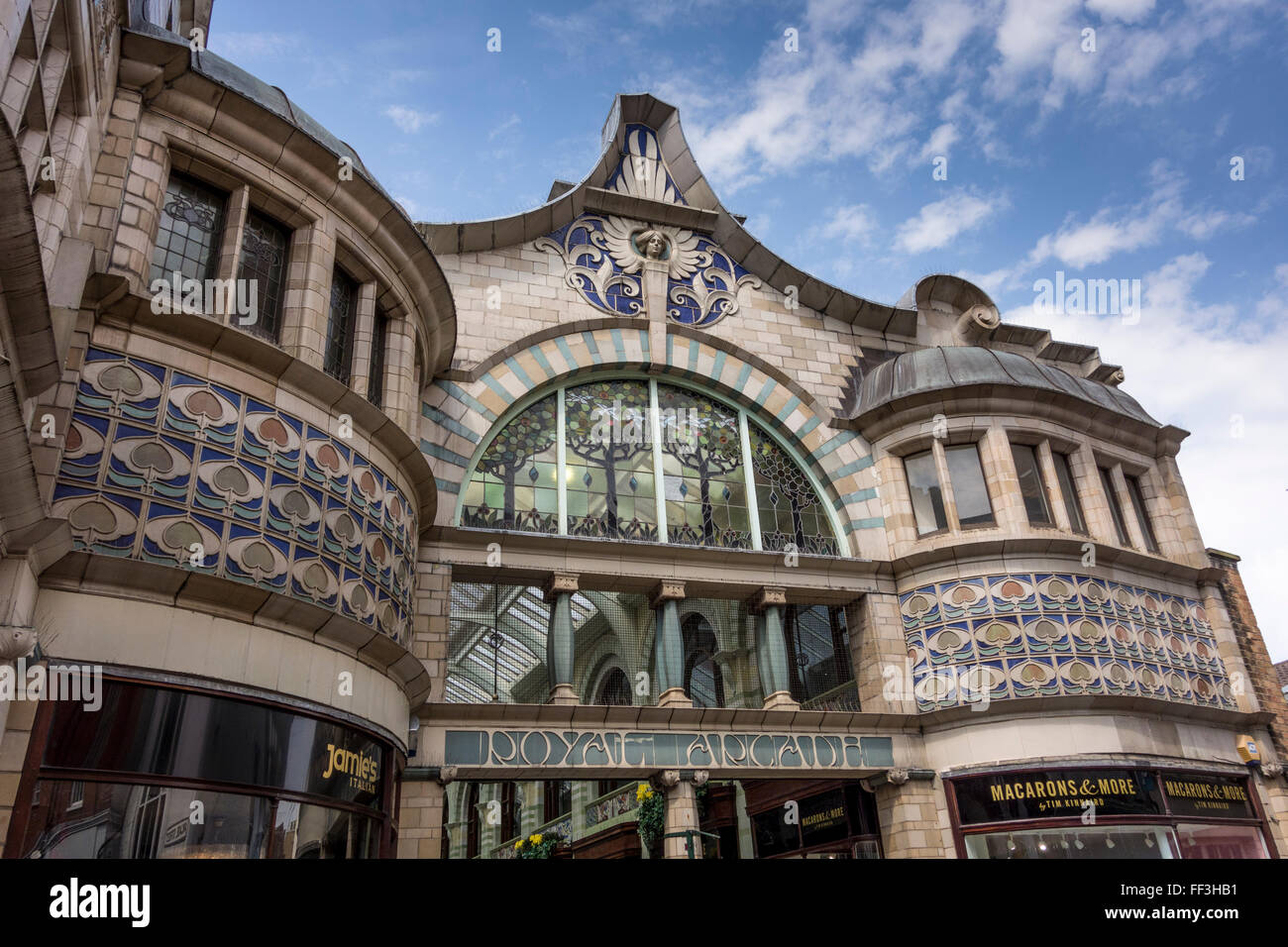 Exterior of Royal Arcade, Norwich, Norfolk, UK Stock Photo - Alamy