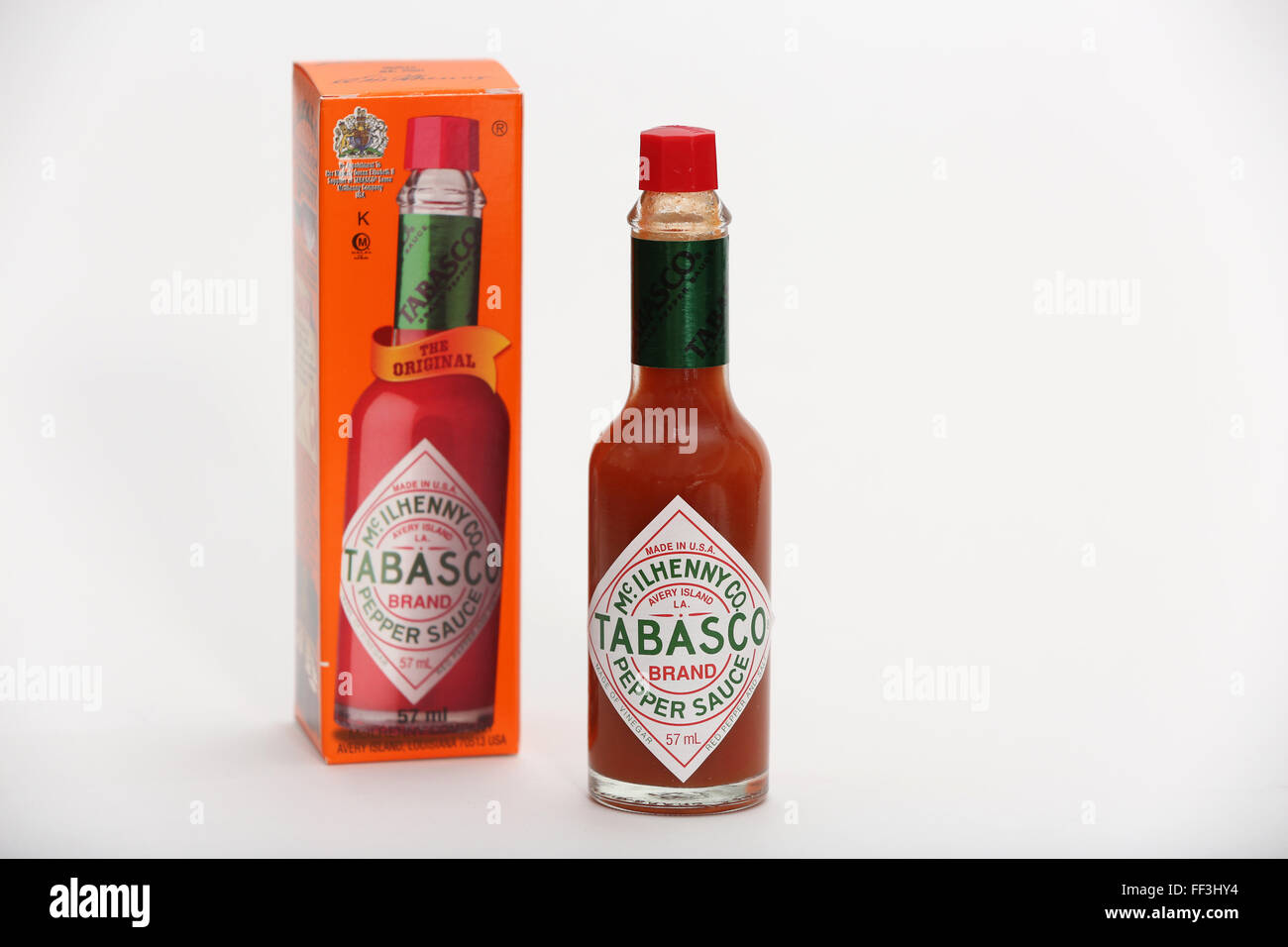 A bottle of Tabasco pepper sauce Stock Photo - Alamy
