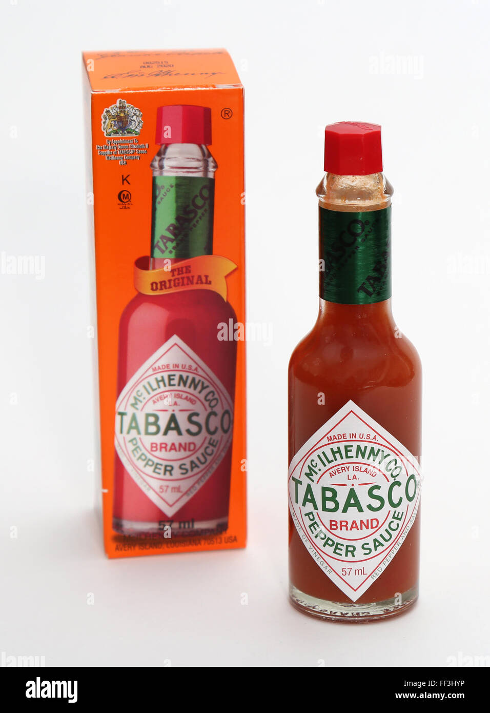 A bottle of Tabasco pepper sauce Stock Photo - Alamy