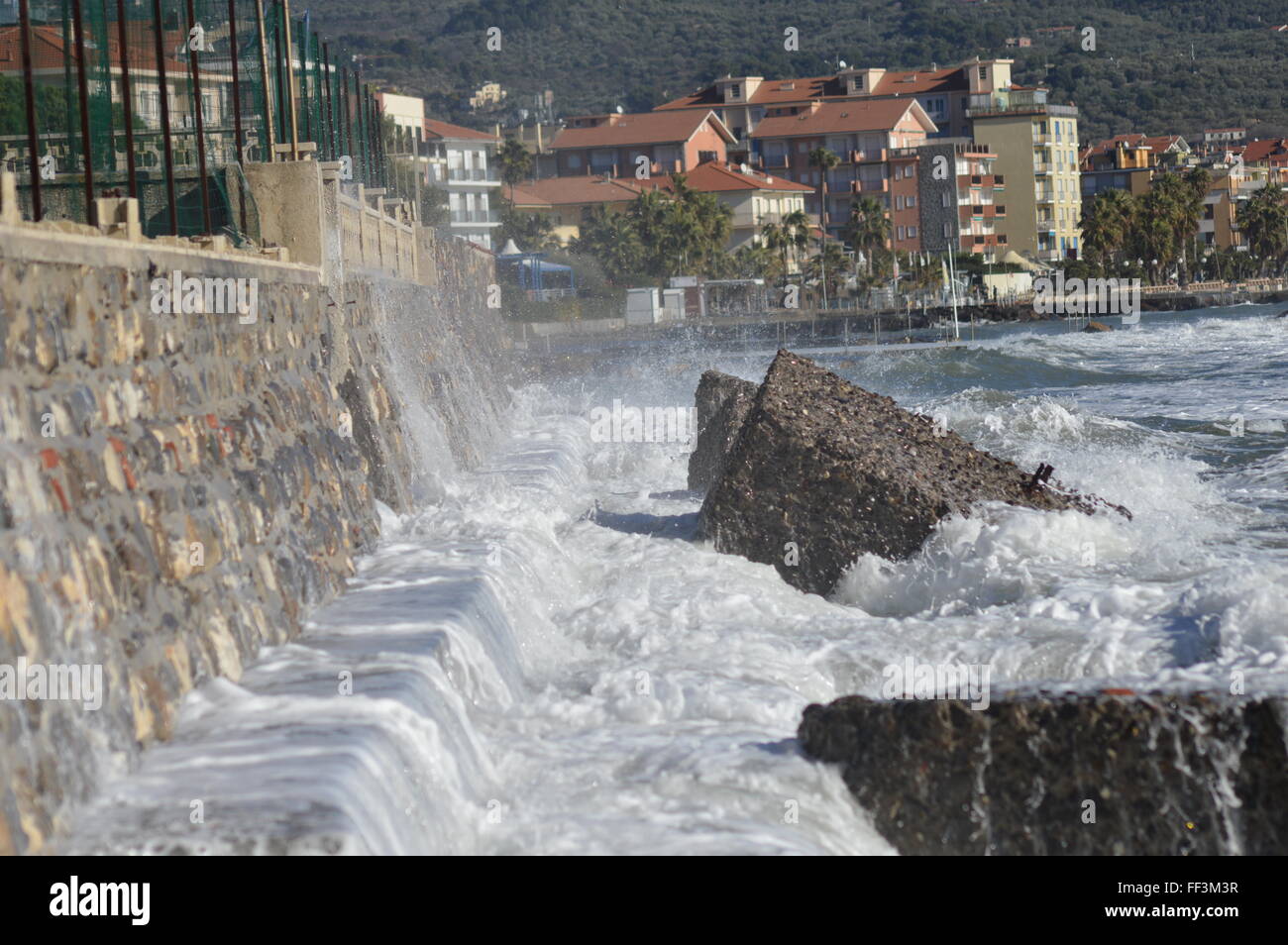 The Mediterranean sea After Storm Stock Photo - Alamy