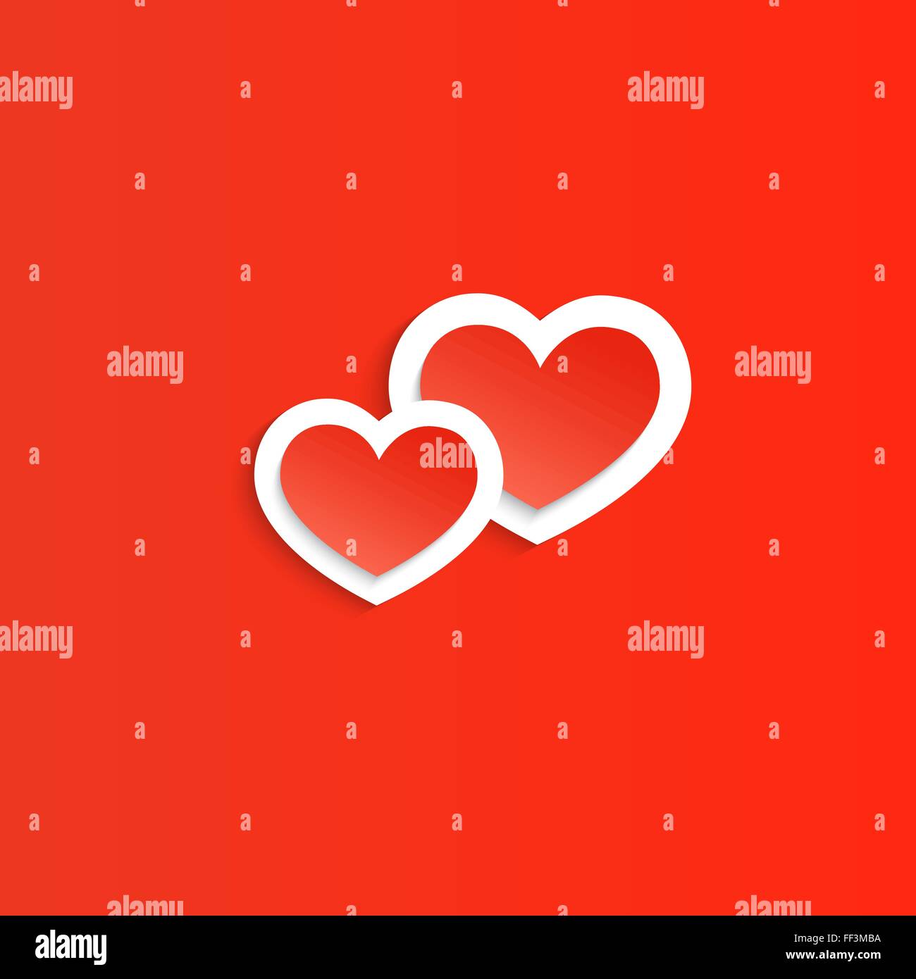 Paper red heart in Stock Vector Images - Alamy