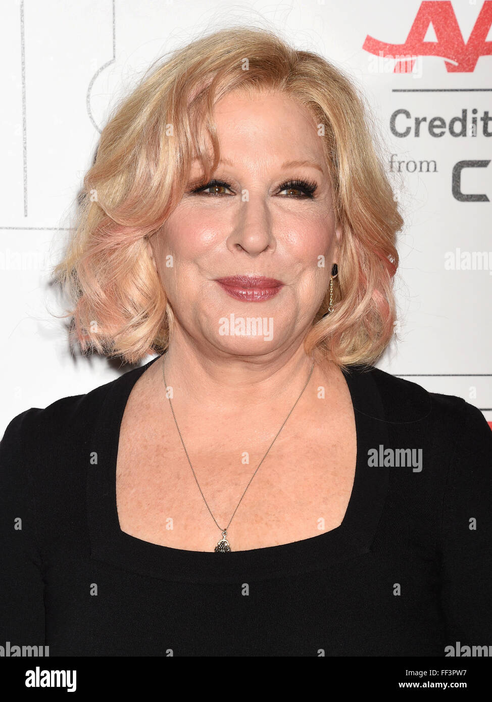 BETTE MIDLER US film actress and singer in February 2016. Photo Jeffrey ...