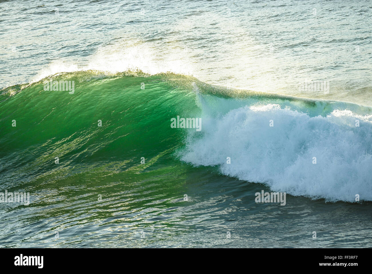 Crushing wave in ocean at Fingal Heads, Gold Coast Hinterland Stock ...
