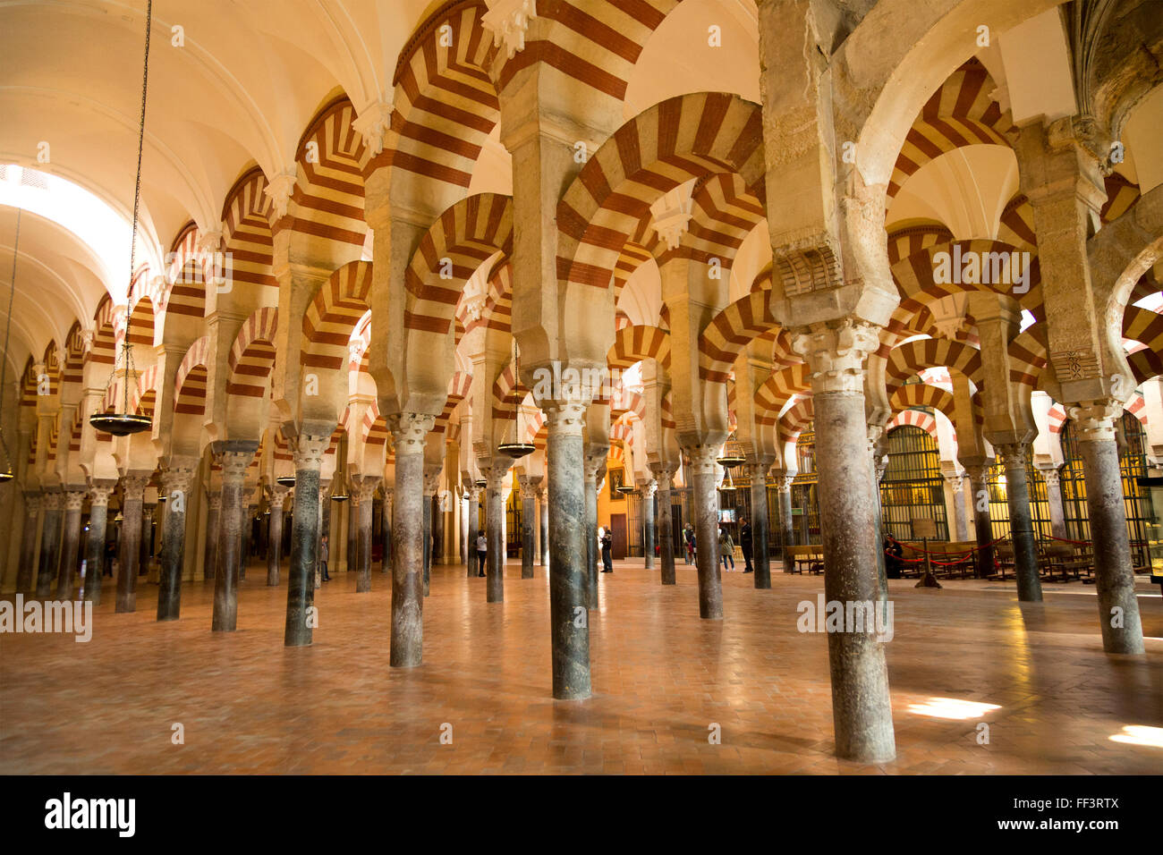 Moorish arches in the former Great mosque now cathedral, Cordoba, Spain ...