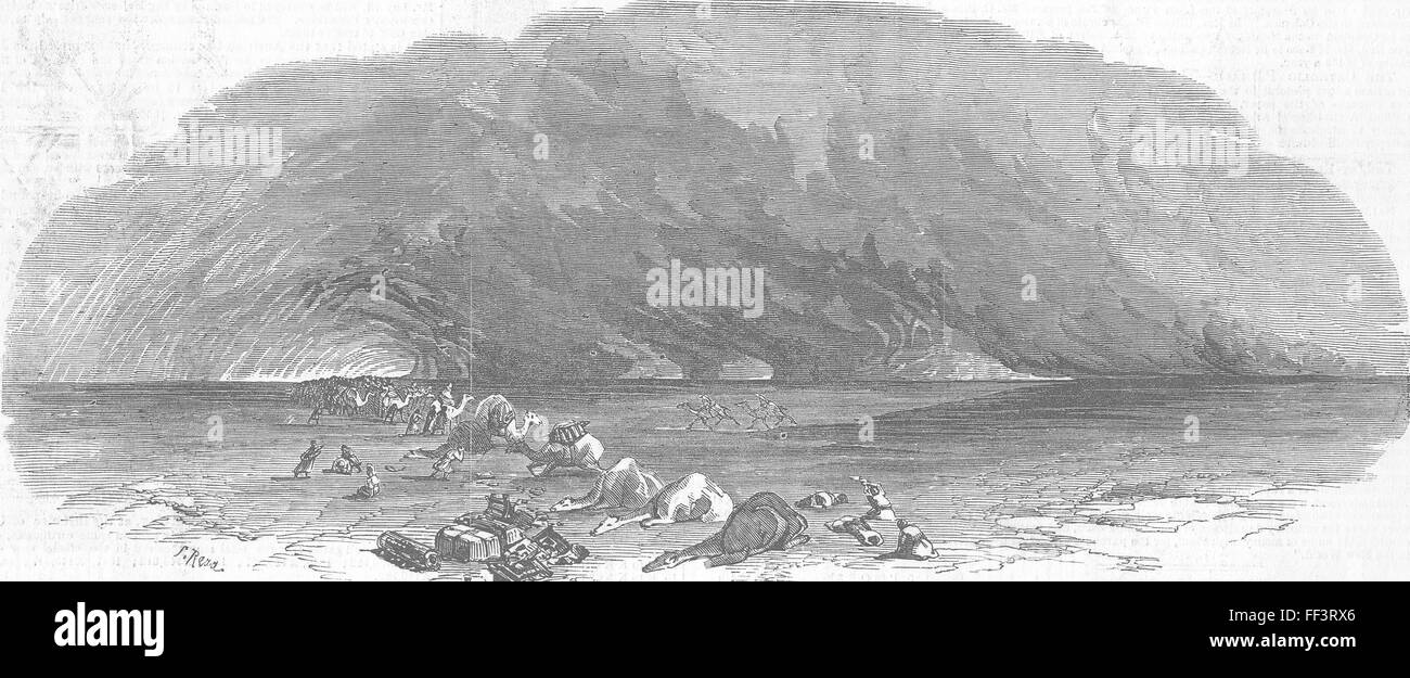 EGYPT Of Nile-Simoom 1850. Illustrated London News Stock Photo - Alamy