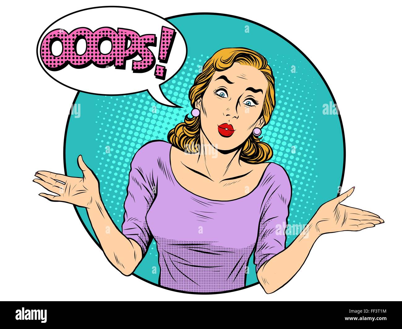 Oops surprised woman Stock Vector Image & Art - Alamy