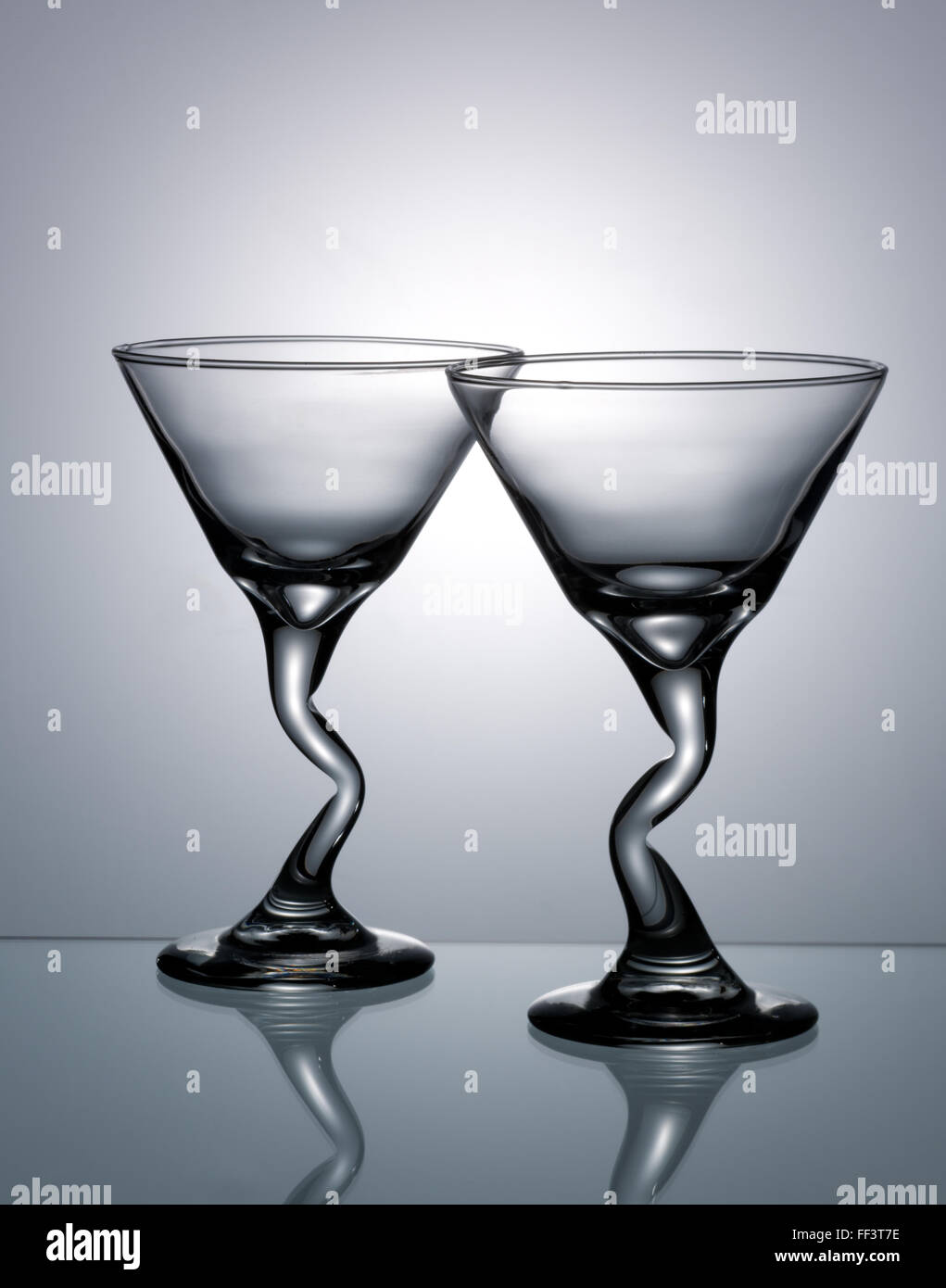 Two martini glasses Stock Photo - Alamy