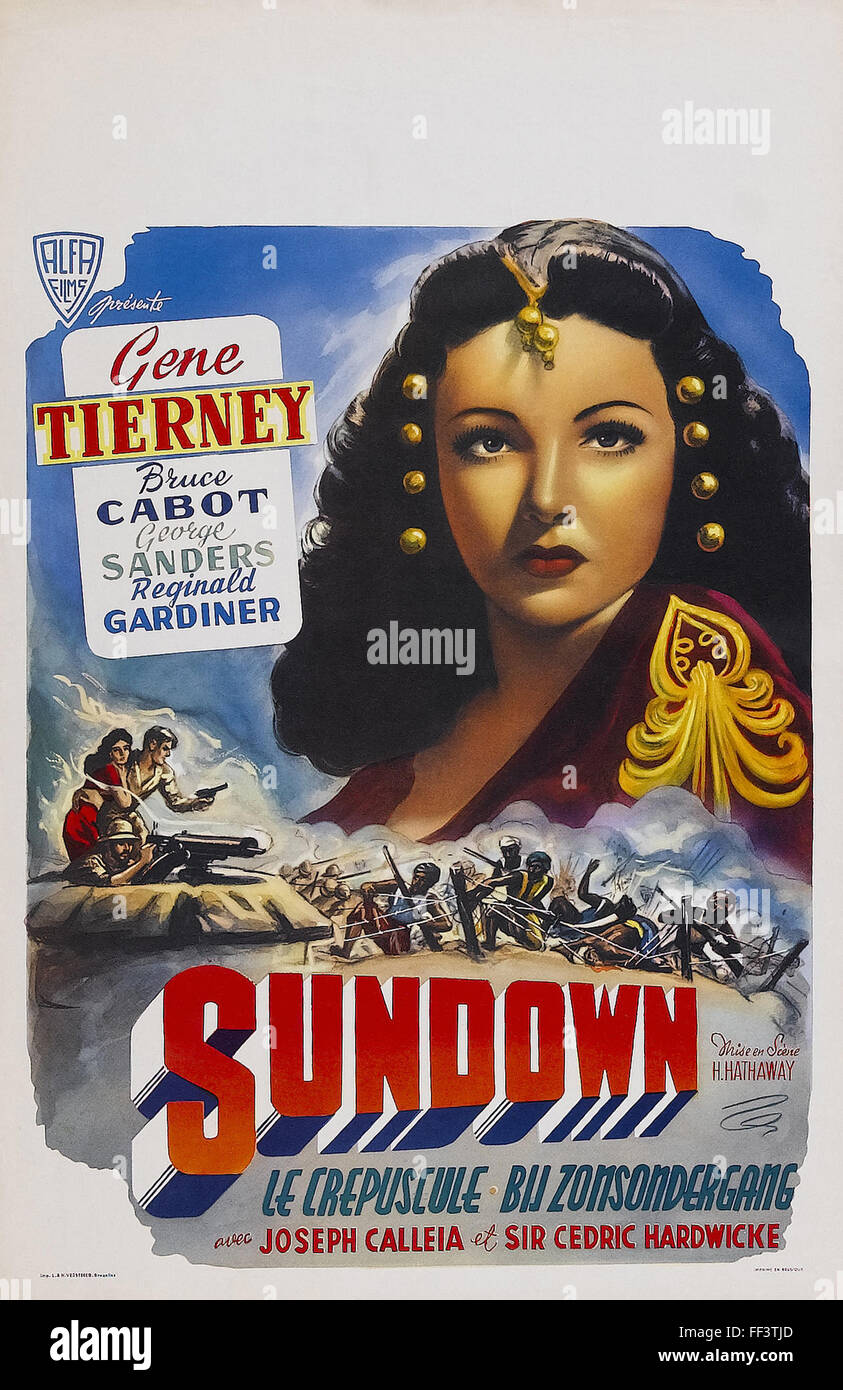 Sundown (1941) - French Movie Poster Stock Photo - Alamy