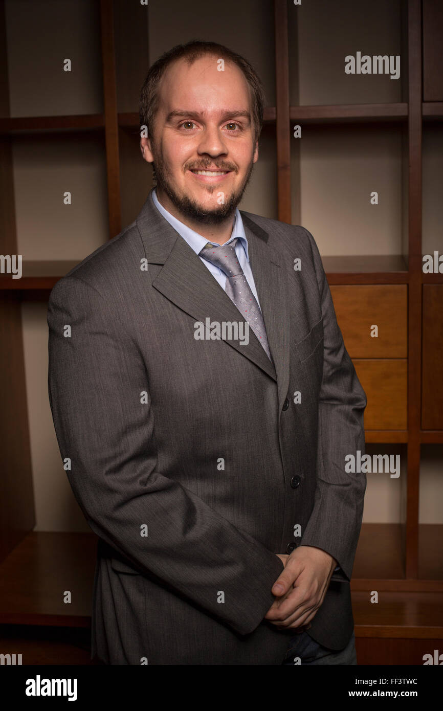 happy business man, at home office, smilling Stock Photo - Alamy