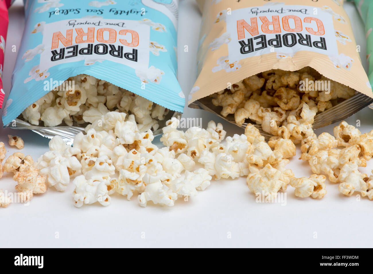 Propercorn flavored popcorn Stock Photo - Alamy