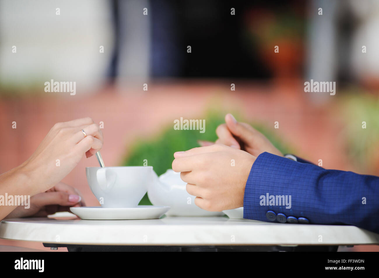 Tasting of tea outdoors hi-res stock photography and images - Alamy