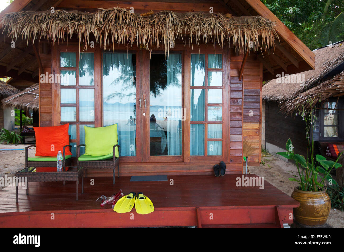 Chalet beach hi-res stock photography and images - Alamy