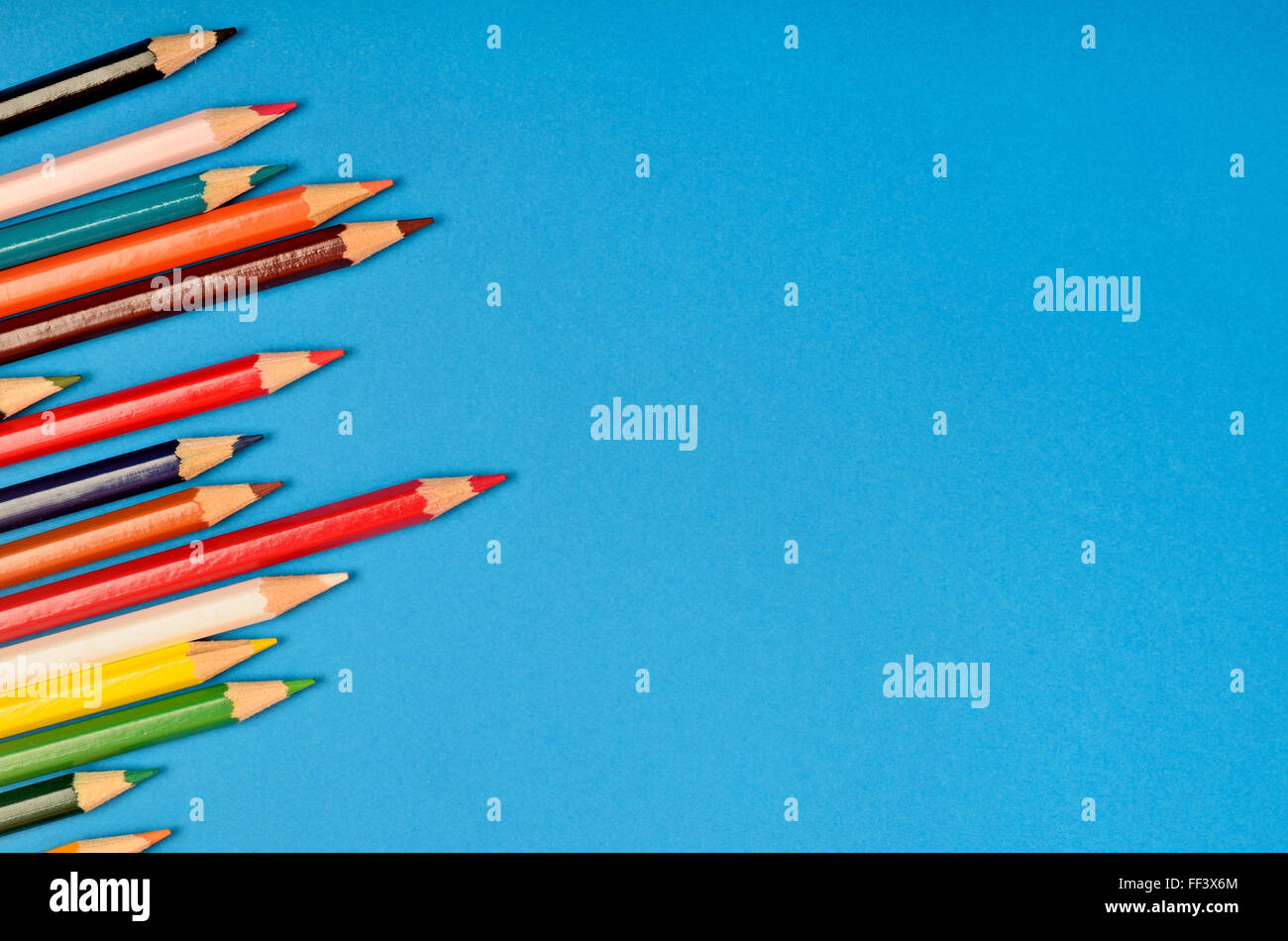 Object on blue pencil hi-res stock photography and images - Alamy