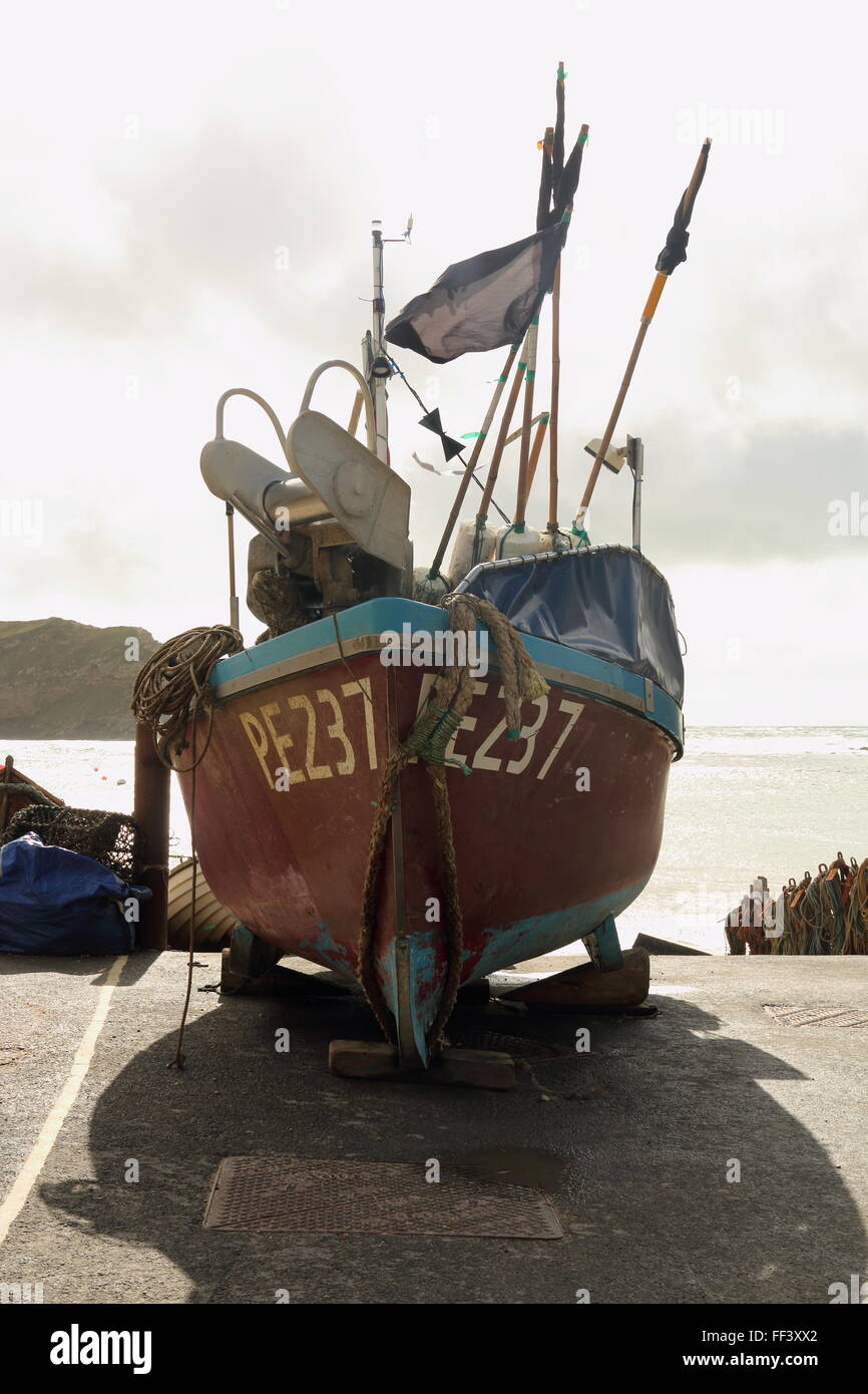 Small boat,Lulworth cove,dorset,UK Stock Photo - Alamy