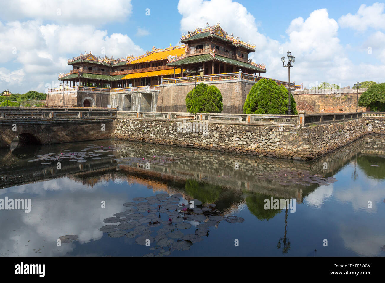 The Imperial Citadel of Hue Vietnam and surrounding moat Stock Photo ...