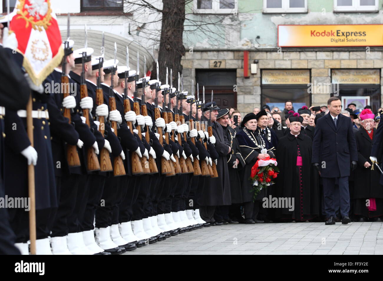 Puck, Poland 10th, February 2016 President Andrzej Duda attends the ...