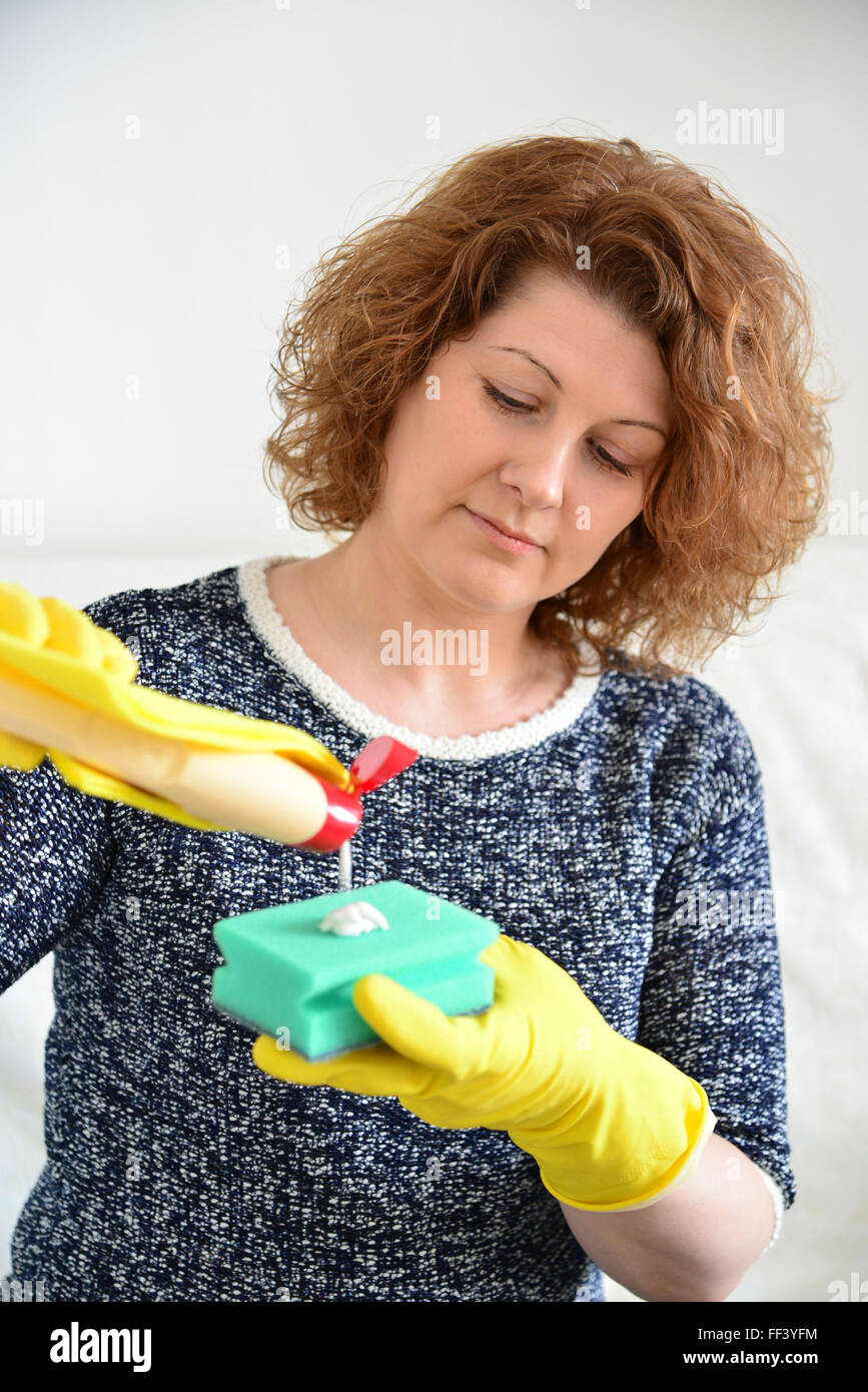 Cleaning agent woman hi-res stock photography and images - Alamy