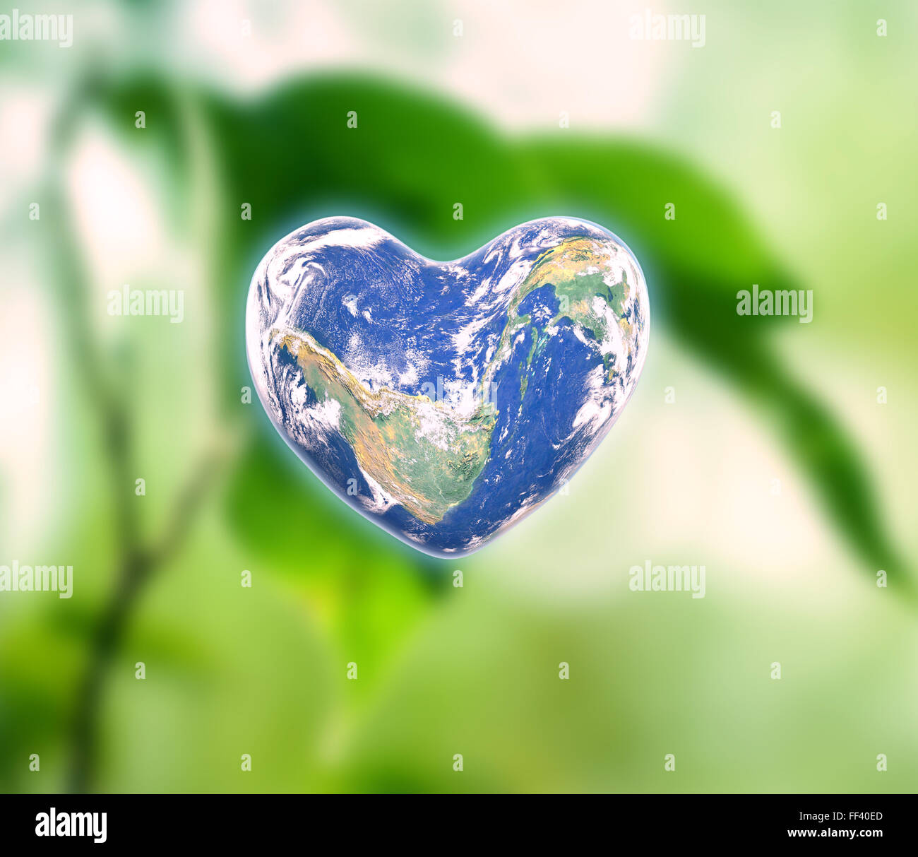 The earth in the shape of a heart, elements of this image furnished by ...