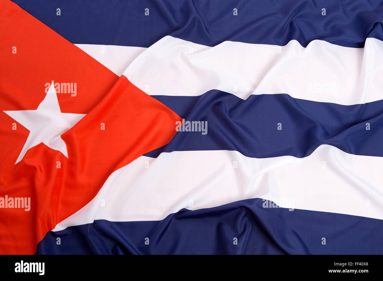 Cuba national flag as a background, pleated Stock Photo - Alamy