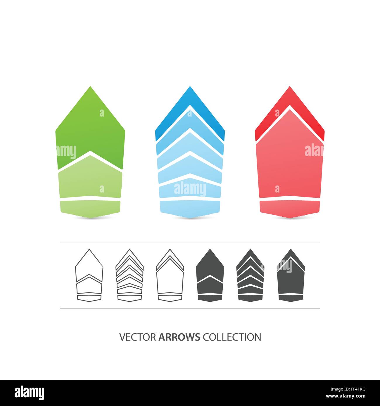 set of stylish, isolated arrow icons. vector arrows logo design ...