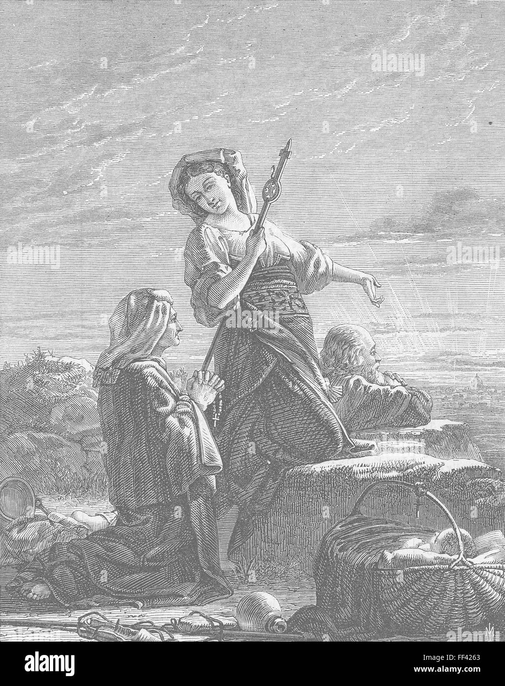 ITALY Pilgrims in sight of Rome 1865. Illustrated London News Stock ...