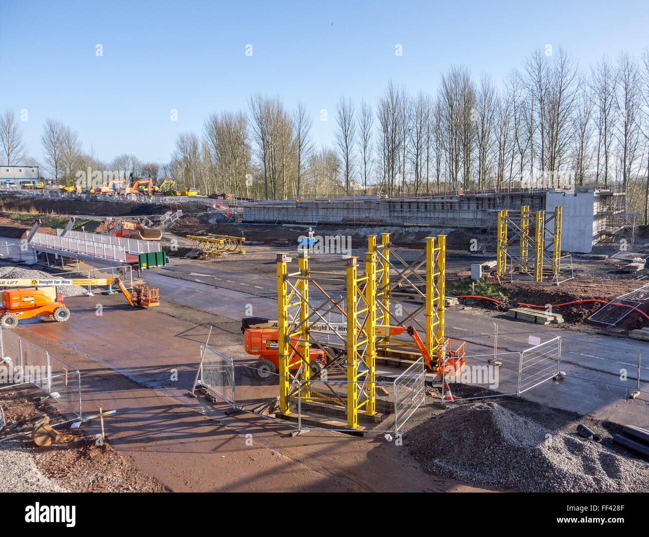 Construction of a new footbridge Stock Photo - Alamy